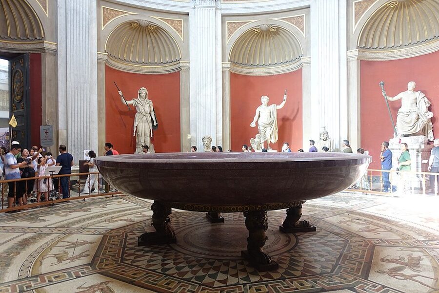 Round Hall Sala Rotonda in the Pio Clementino Museum Vatican