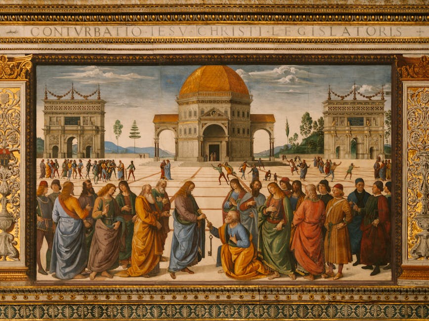 Delivery of the Keys fresco by Perugino in the Sistine Chapel