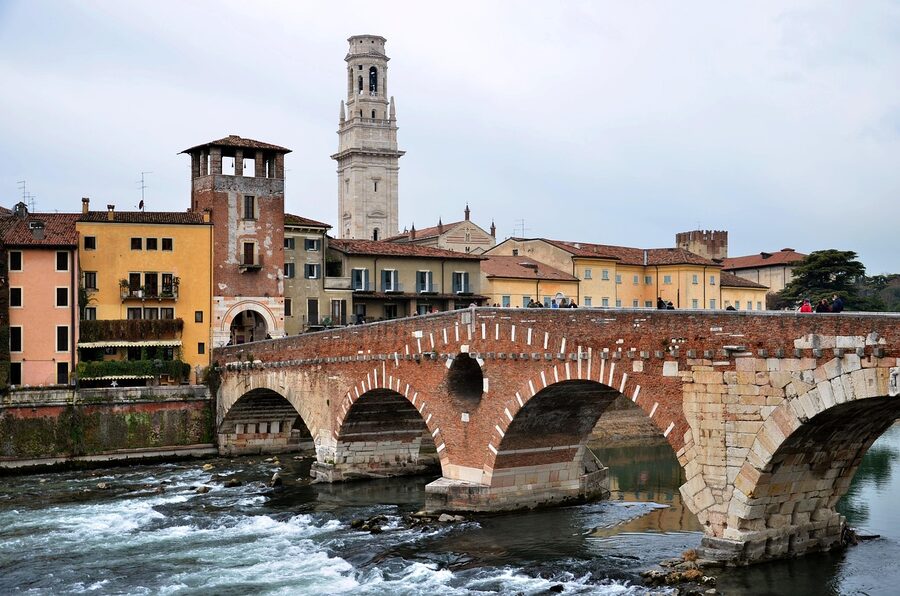 Verona Italy historic city view