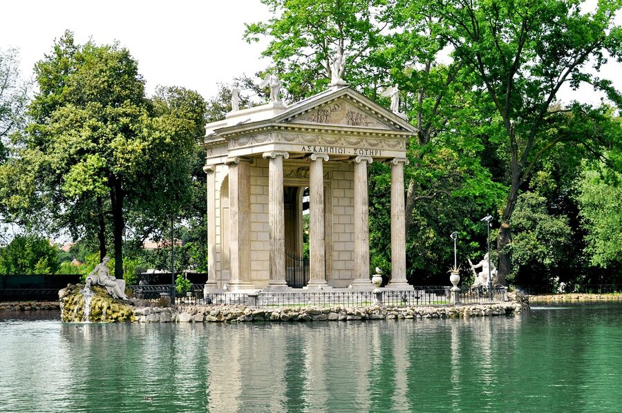 Villa Borghese park in Rome, Italy