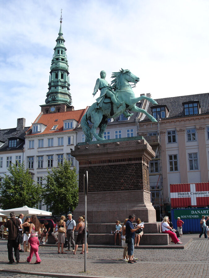 Statue of Bishop Absalon on horseback in Copenhagen