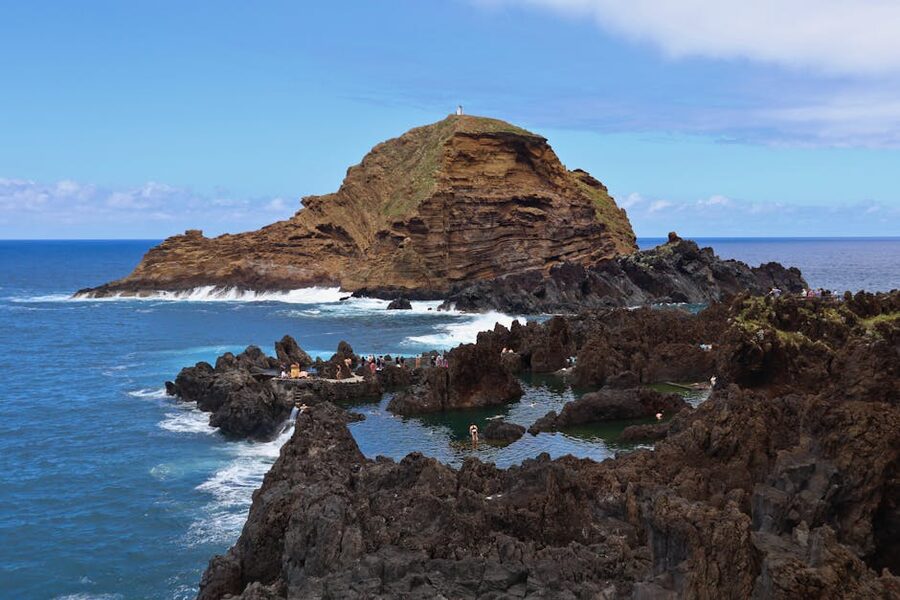 Natural pools and rocky coastline Porto Moniz
