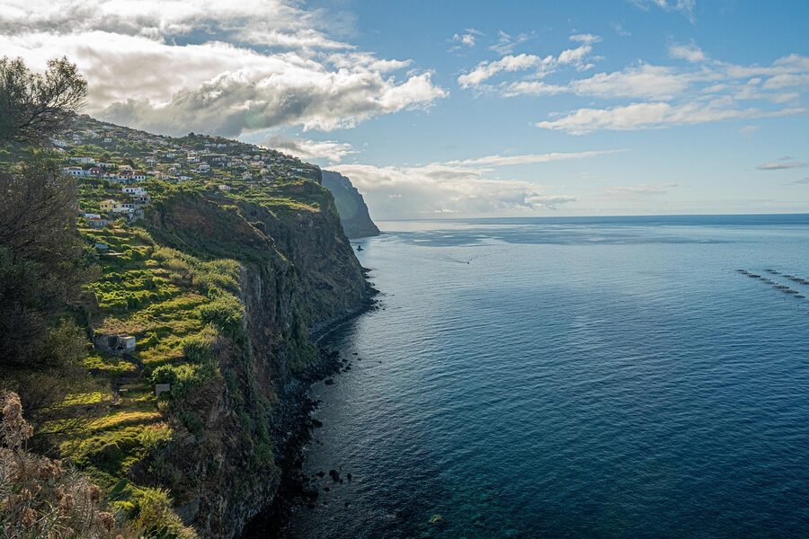 Madeira sea cliffs village