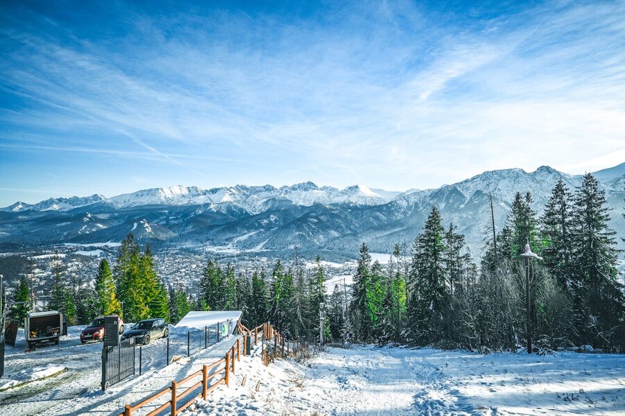 Zakopane mountain town view