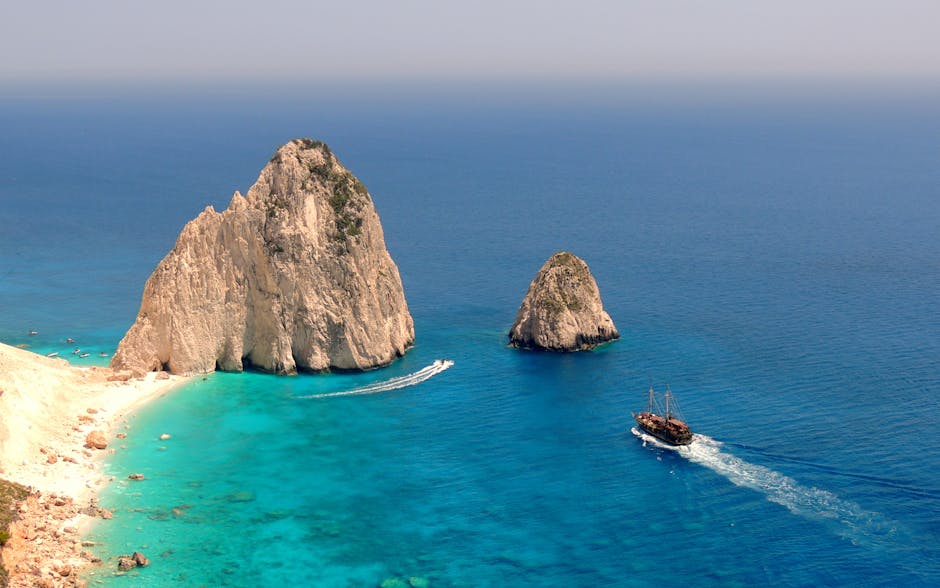 View of a Zakynthos bay from above