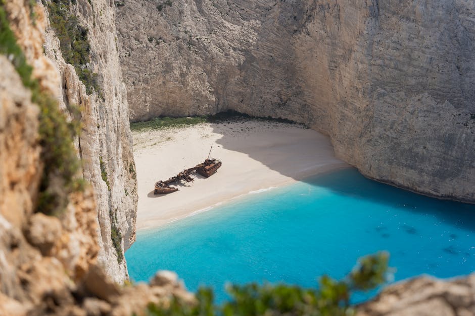 Entrance to the Blue Caves on the Zakynthos north coast