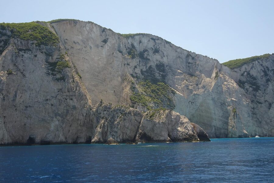 Zakynthos cliffs overlooking the azure sea
